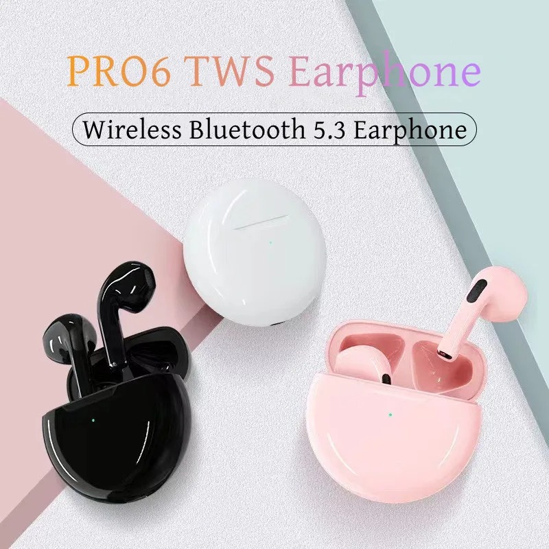 TWS Pro6 Fones De Ouvido Sem Fio Bluetooth Estéreo Esportivos À Prova D'água Com Caixa De Carga ...