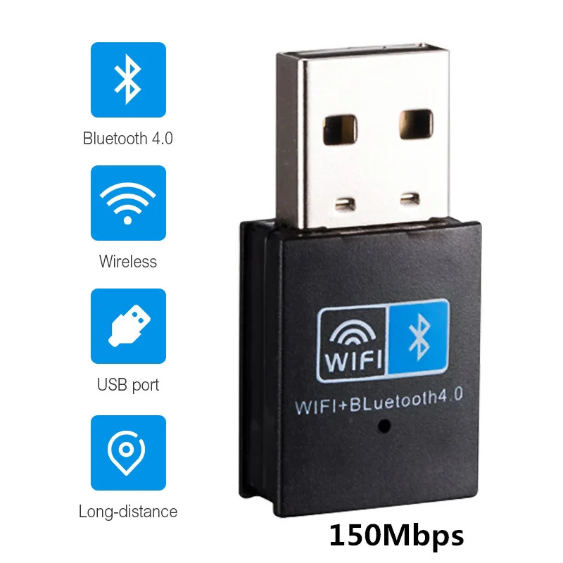 150Mbps Bluetooth V4.0 USB 2.0 Adaptador 2.4G Placa De Rede Sem Fio ...