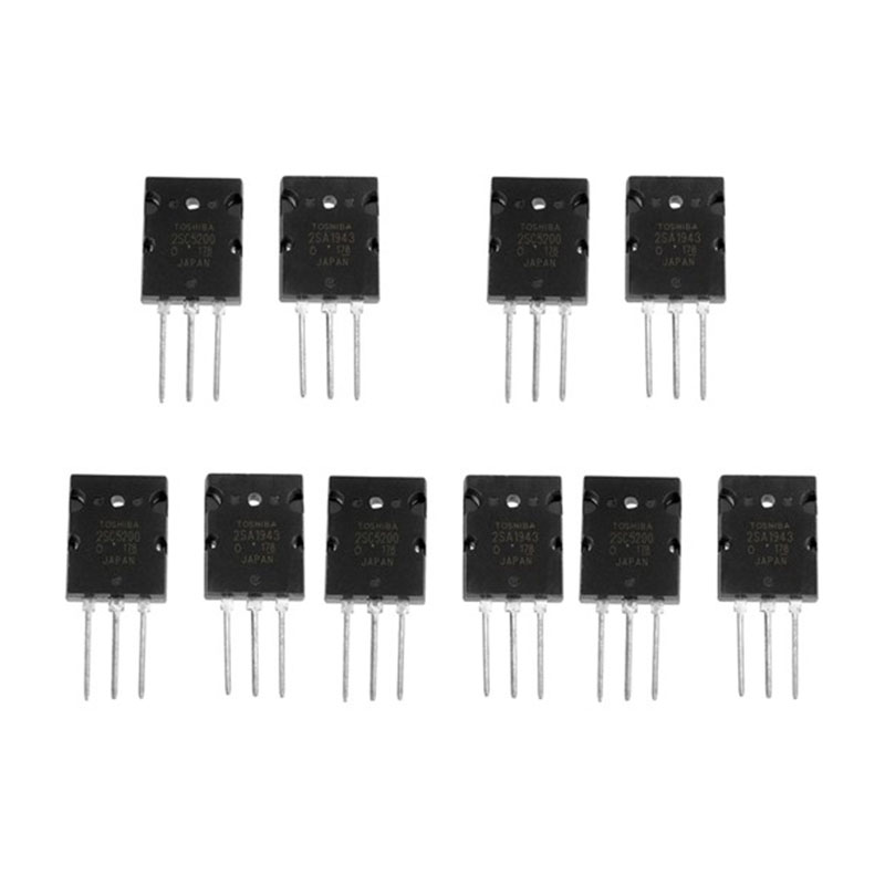 10pcs Transistor High Power 2SA1943 2SC5200 A1943 C5200 5 Par De Triodo De Áudio Para ...