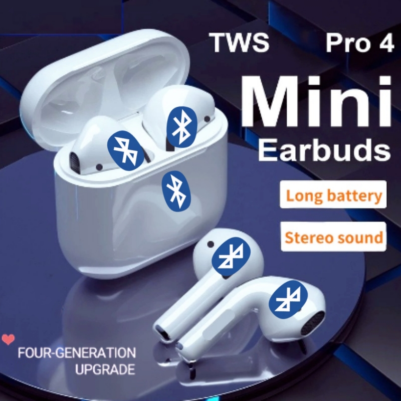Fone de ouvido sem fio Mini Tws Pro4 fone de ouvido Bluetooth intra ...