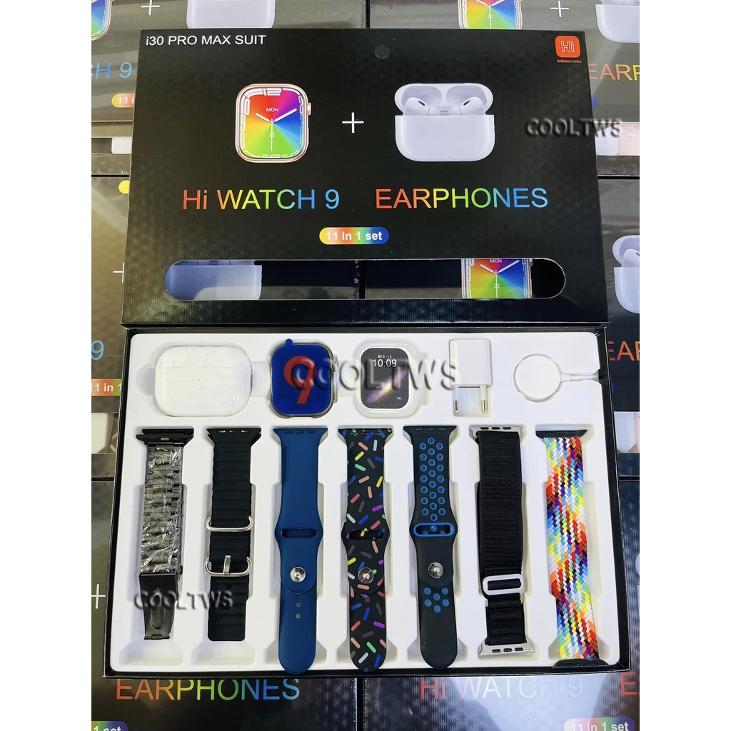 2023 Novo ARRIVAL i30 pro max SUIT Smartwatch Relógio Com Earbuds BOX ...