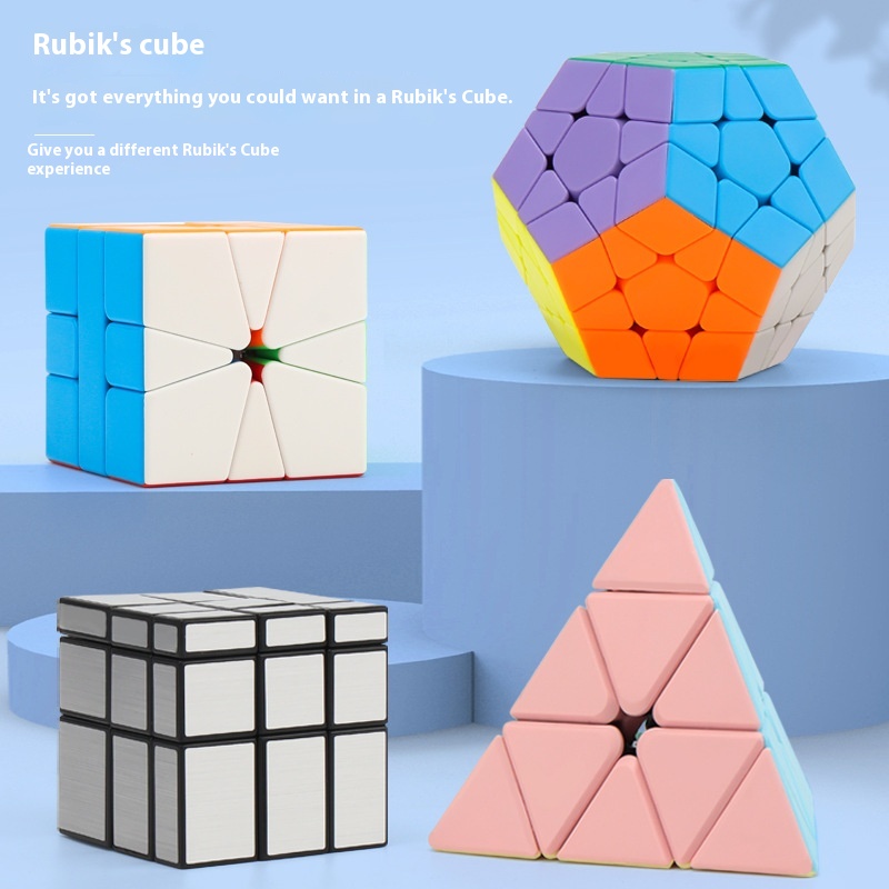 Irregular alienígena suave cubo de rubik Macaron pirâmide cinco cubo de ...