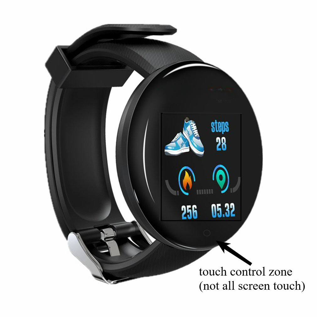 Smartwatch D18 Redondo à Prova d'Água com Monitor de Fitness e ...