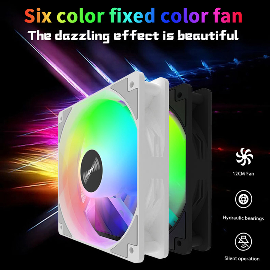 Ventilador de PC 120mm 12V RGB Cyclic Mirror Light Dissipação de Calor ...