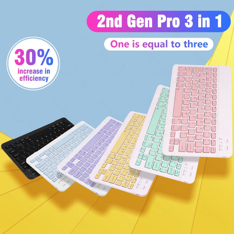Mini Teclado Sem Fio De 10 Polegadas bluetooth Ultrafino Recarregável ...