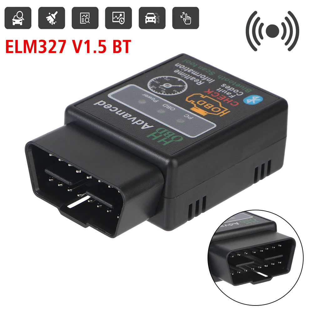 Adaptador de Interface OBD2 Bluetooth V1.5 para Scanner de Diagnóstico Automotivo IOS/Android e ...