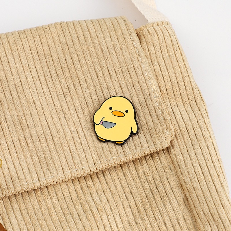 Pequeno Broche de Pato Amarelo Faca Criativa de Pato Amarelo Faca de ...