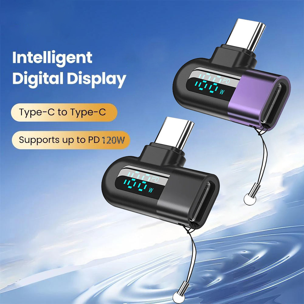 Adaptador De Tela Digital De 120W Tipo C Para Cotovelo Carregamento ...