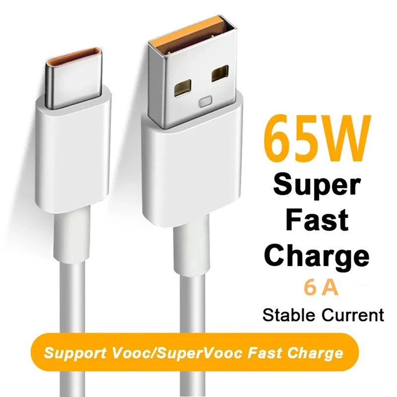 Cabo De Carga Super Rápida Usb Tipo C De 33 W 2M 6A Dardo Vooc | Shopee ...