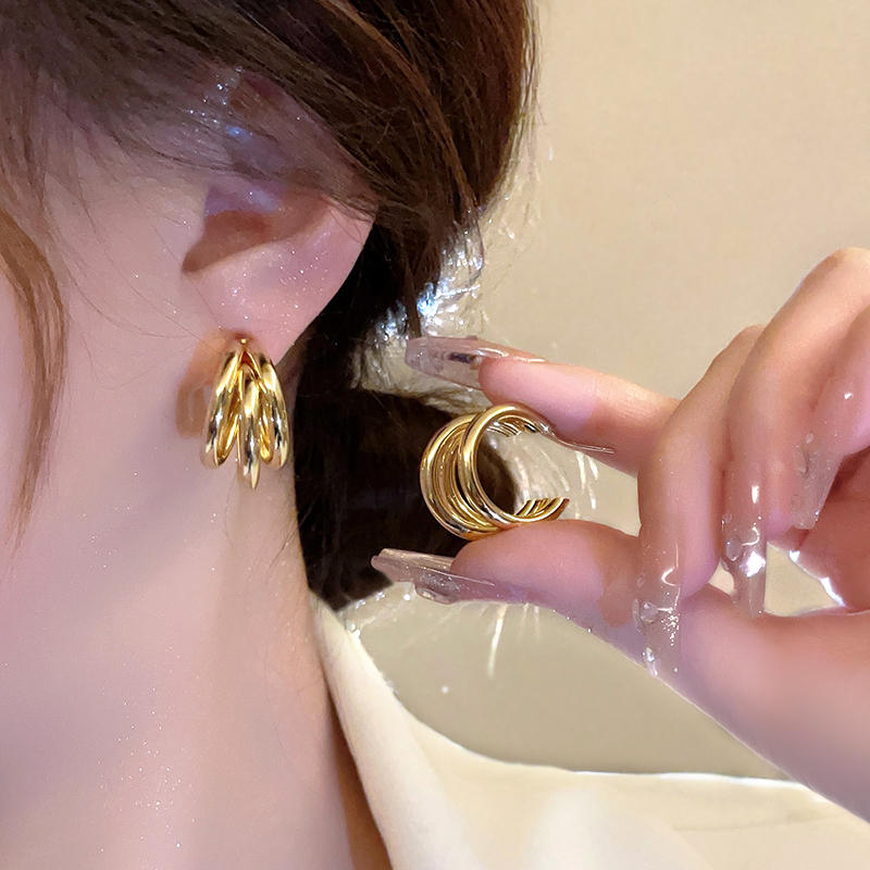 Brincos De Argola Com Agulha De Prata S925 Para Mulheres , Brinco ...