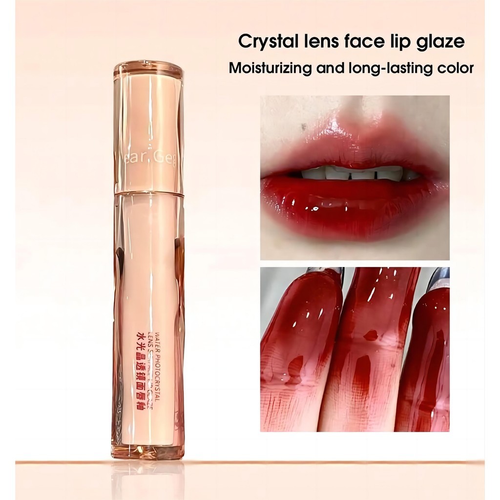 GECOMO Crystal Lip Glaze Hidratante Lábios Secos Brilho Labial | Shopee ...