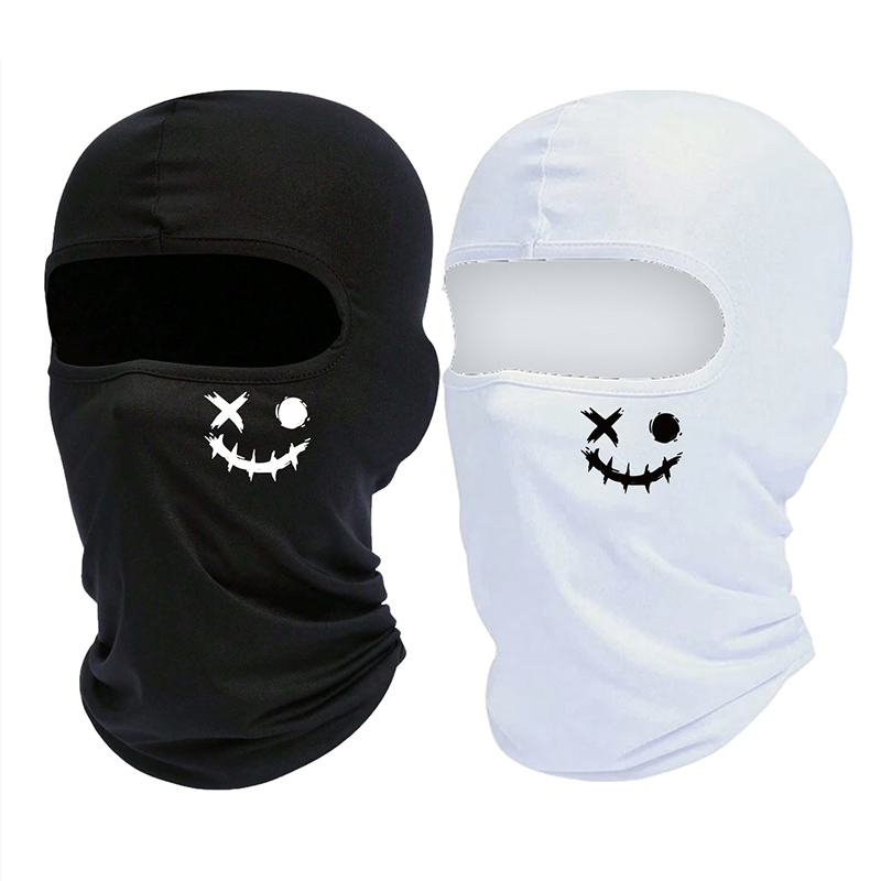 Máscara Completa De Proteção Solar Para Motocicleta Com Estampa Evil ...