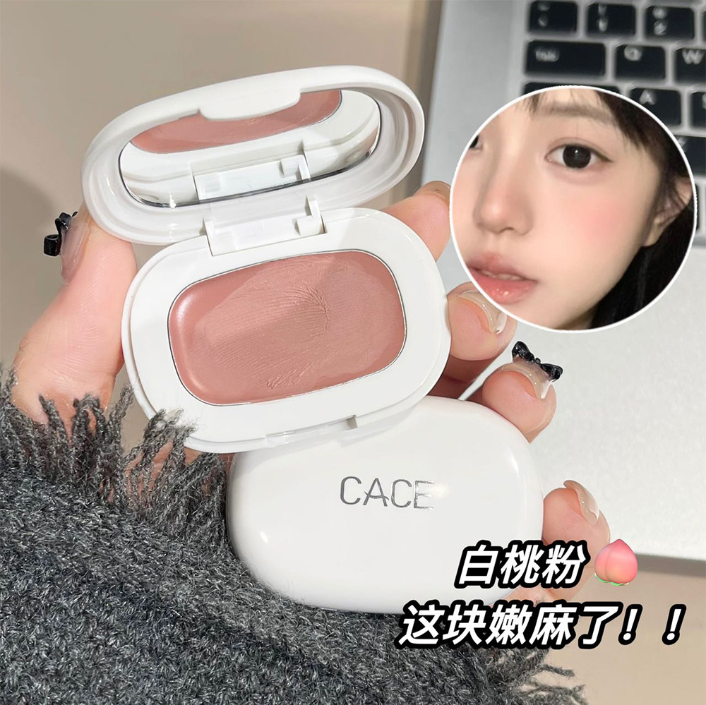 CACE Soft Mist Blush Creme Translúcido Natural Leve Mostrando Maquiagem ...