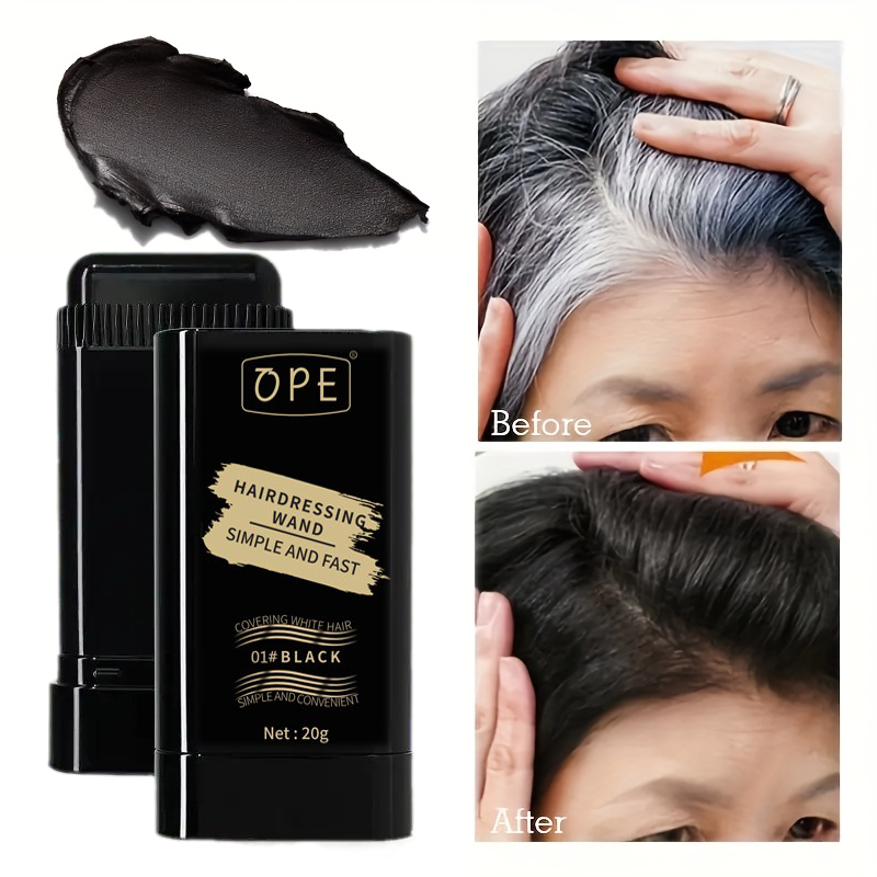 Bastão de Cor para Cabelo Vegan Twist-Up - Toque Herbal para Raízes, à ...