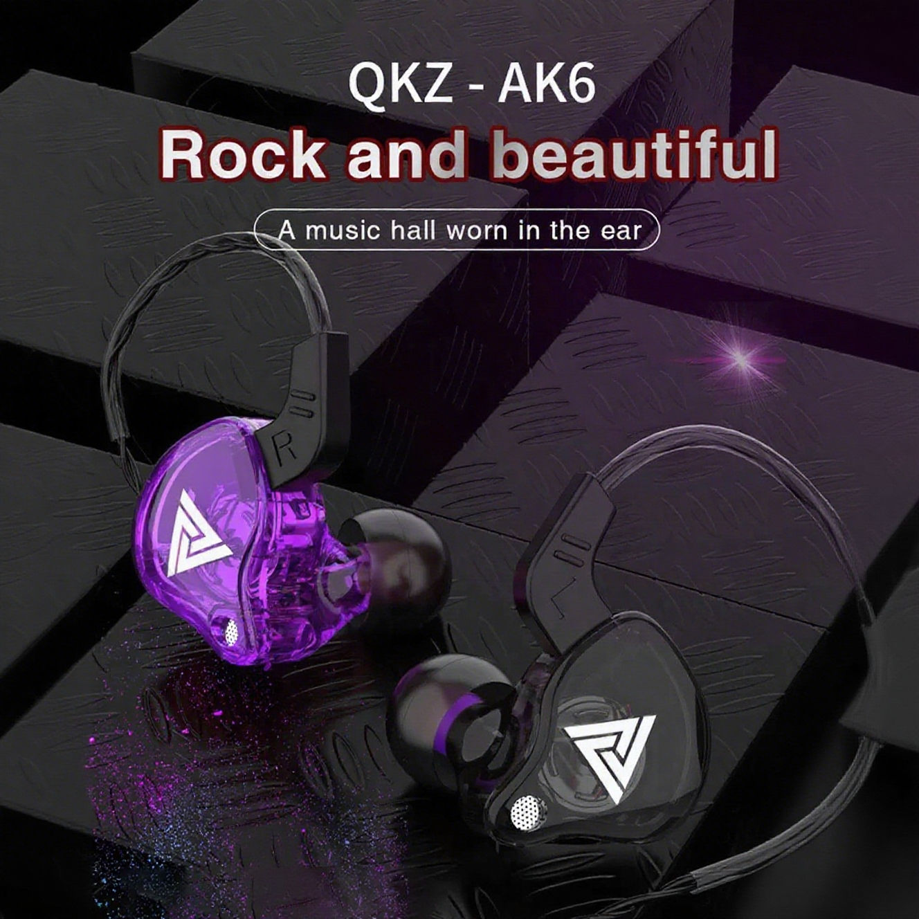 Fone de ouvido QKZ AK6 Bluetooth In-Ear, com 6 drivers dinâmicos ...