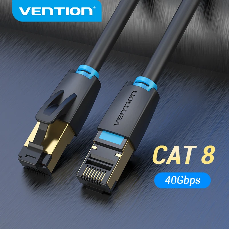 Vention Cat8 Cabo Ethernet 5M 10m 15m 20m STTP 40Gbps 2000MHz Cat 8 RJ45 Rede Lan Patch Cord ...