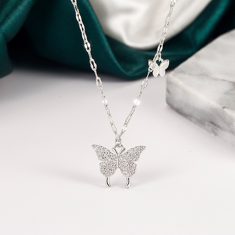 Colar Minimalista de Pendente de Borboleta Novo e Trendy, Luxuoso ...