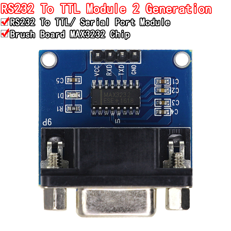 Max3232 Rs232 Para Ttl Módulo Conversor De Porta Serial Db9 Conector 