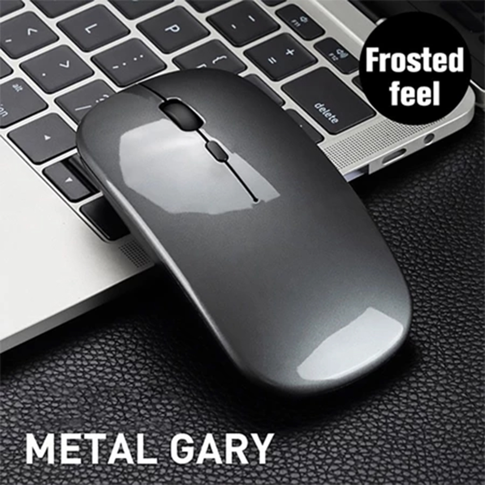 Mouse sem fio Bluetooth de 2.4 Ghz com carregamento automático dois em ...