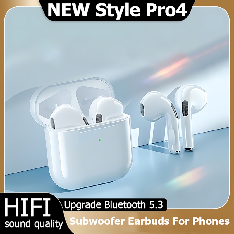 Mini Pro 4 TWS Sem Fio Redução De Ruído Fones De Ouvido Fone Bluetooth ...