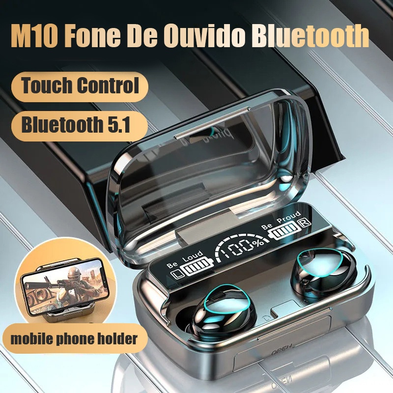 M10 Fones De Ouvido Sem Fio Bluetooth Fone Alta Qualidade 9D Estéreo Hi ...