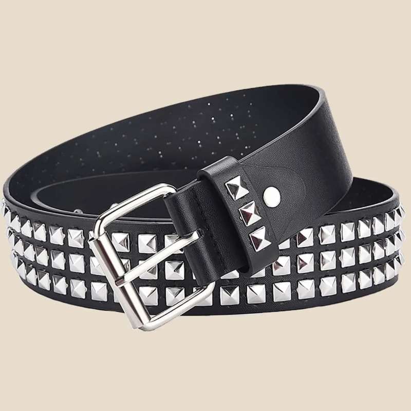 Elegante Cinto Punk Y2K – Corrente Gótica Ajustável Com Tachas De Metal ...