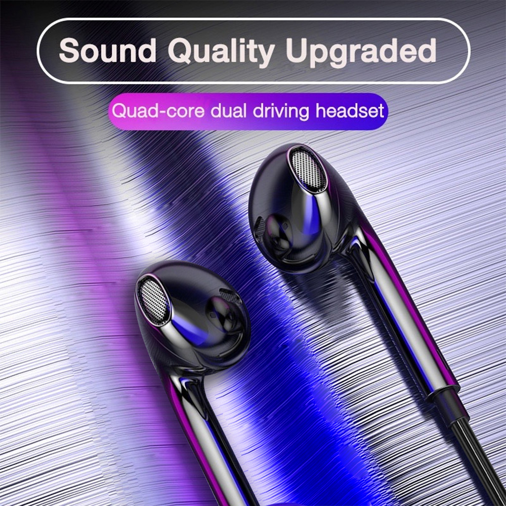 HQAi Fones De Ouvido Hi-Fi Com Microfone Embutido Fone Universal Fio De ...