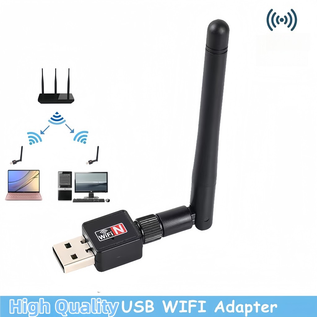 Novo Adaptador Wi-Fi Mini USB Sem Fios, Cartão de Rede, Antena Dongle ...