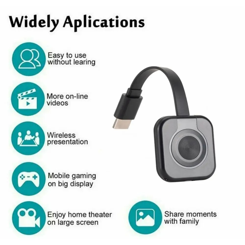 Adaptador HDMI sem fio MiraScreen para dongle de vídeo em TV Stick ...