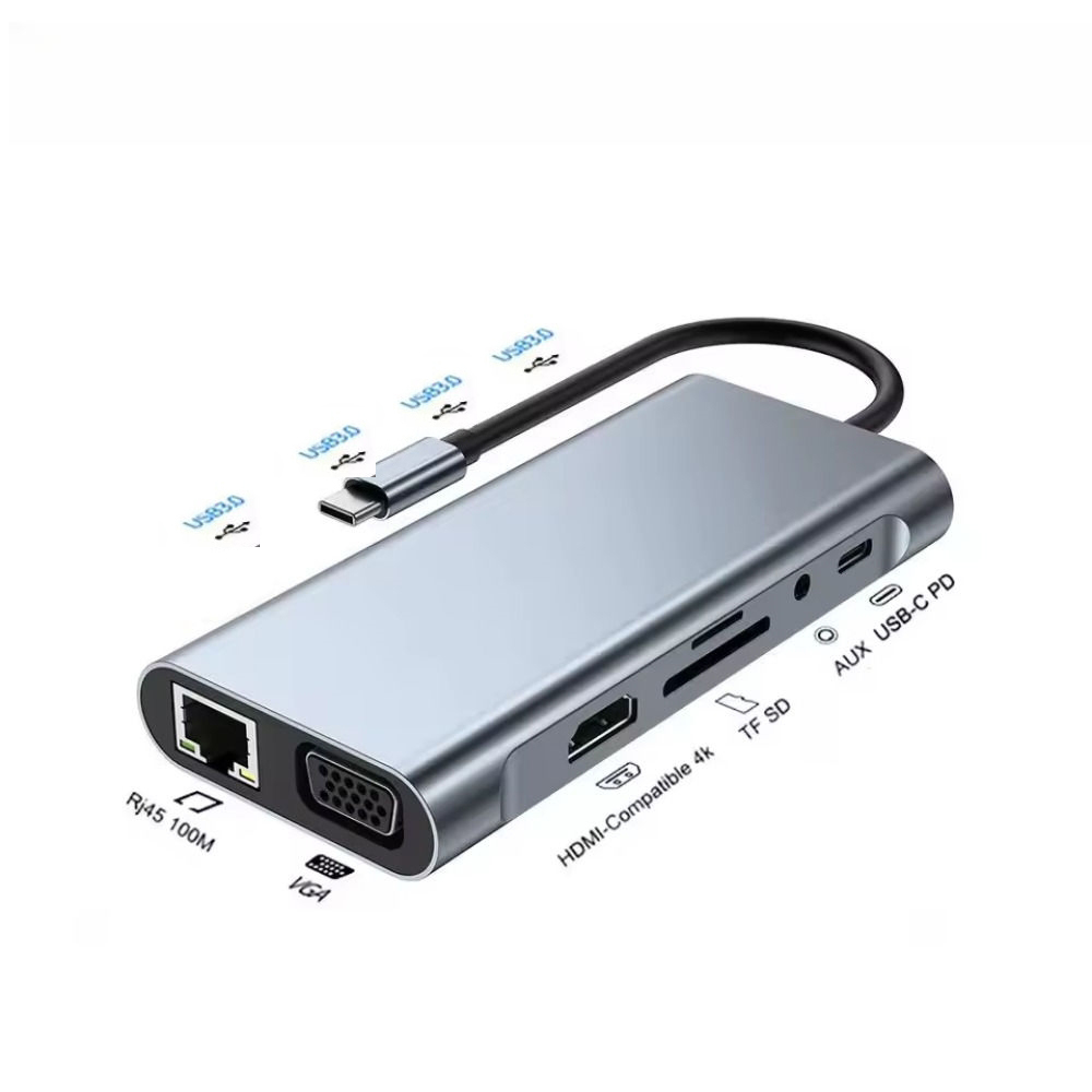 Adaptador usb HDMI vga Para Tipo c Docking Station 3.0 Hub MacBook Pro ...