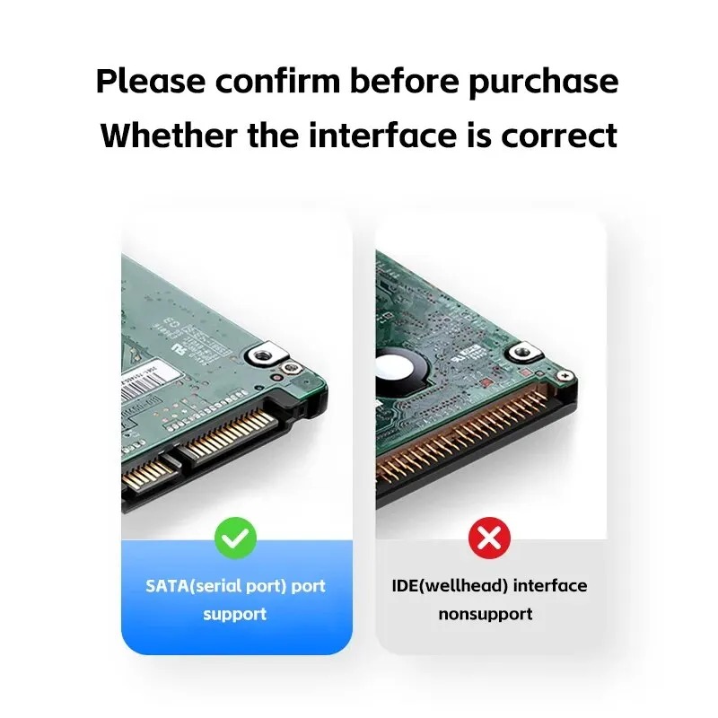 Caixa De Disco Rígido Externo USB 3.1 6 Tb Para SATA SSD HDD Laptop ...