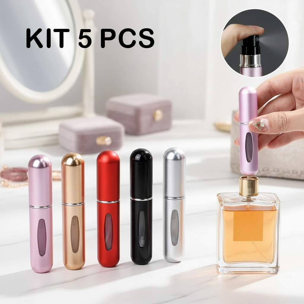Frasco de perfume recarregável de 5ml para viagem - Recipiente de spray ...