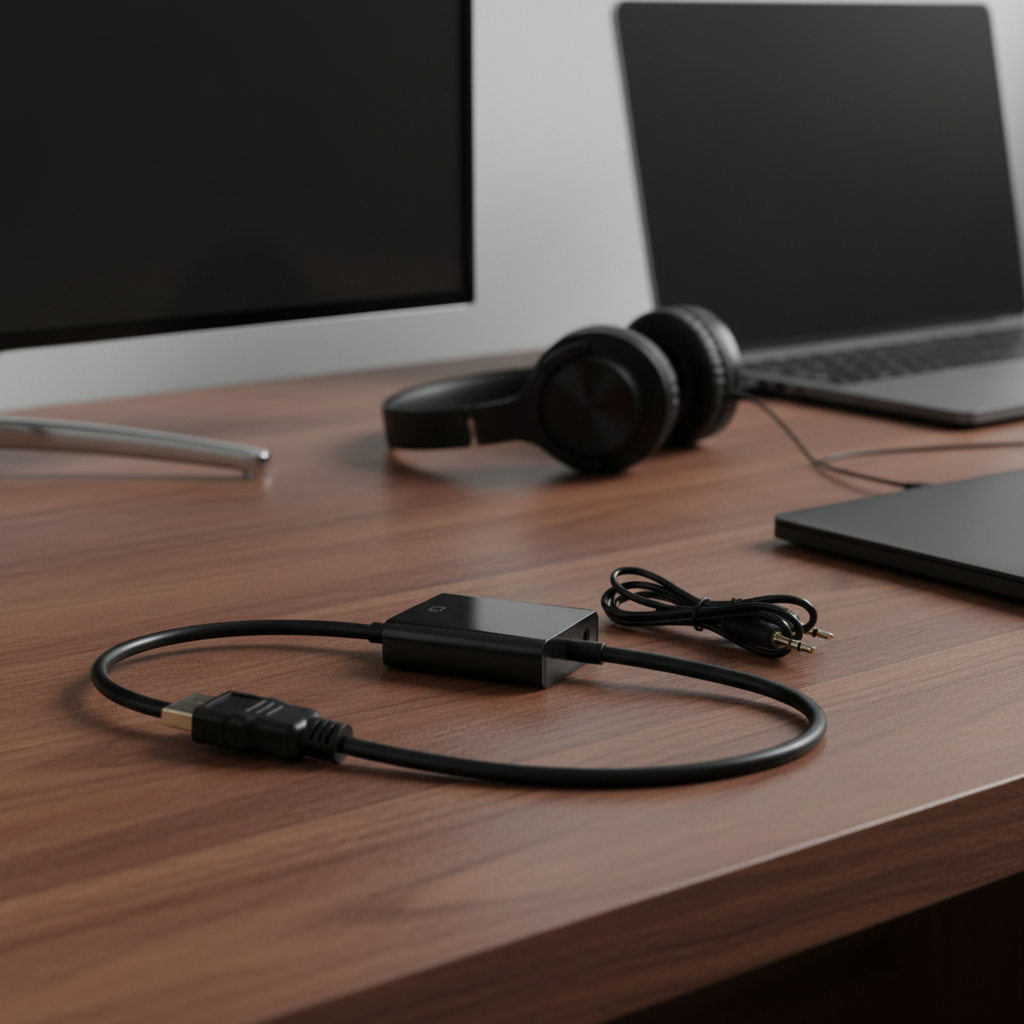 Cabo Conversor HDMI para VGA com Áudio 1080p para PC, HDTV, Laptop, Uso ...