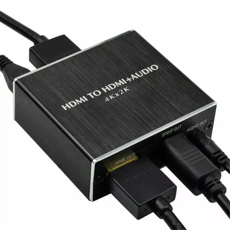 Extrator De Áudio HDMI 4K Toslink SPDIF Óptico + Conversor Estéreo De 3 ...