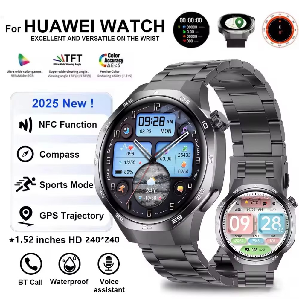 Novo Smartwatch GT5PRO Unissex Esportivo para Uso Externo com Bússola ...