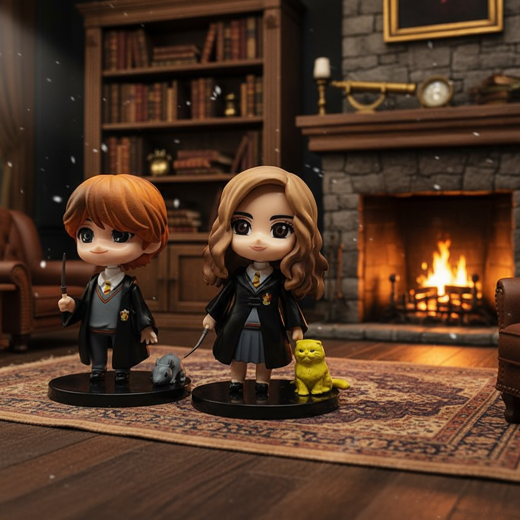 Disponível: Conjunto de 3 peças de figuras de ação Harry Potter com ...
