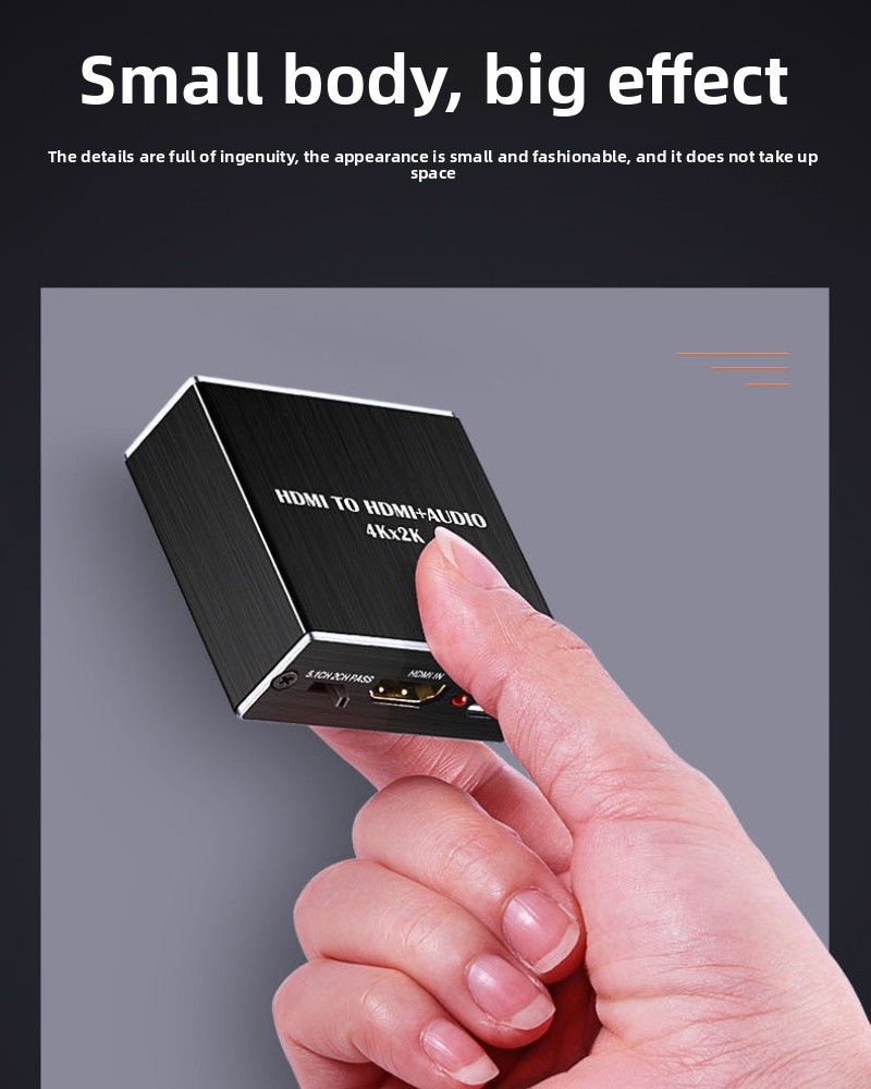 Extrator De Áudio HDMI 4K Toslink SPDIF Óptico + Conversor Estéreo De 3 ...