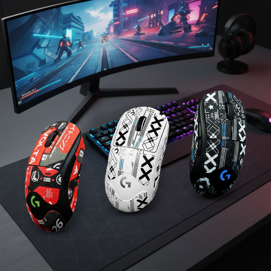Filme de aderência para Logitech GPW Gen 2, antiderrapante e à prova de ...