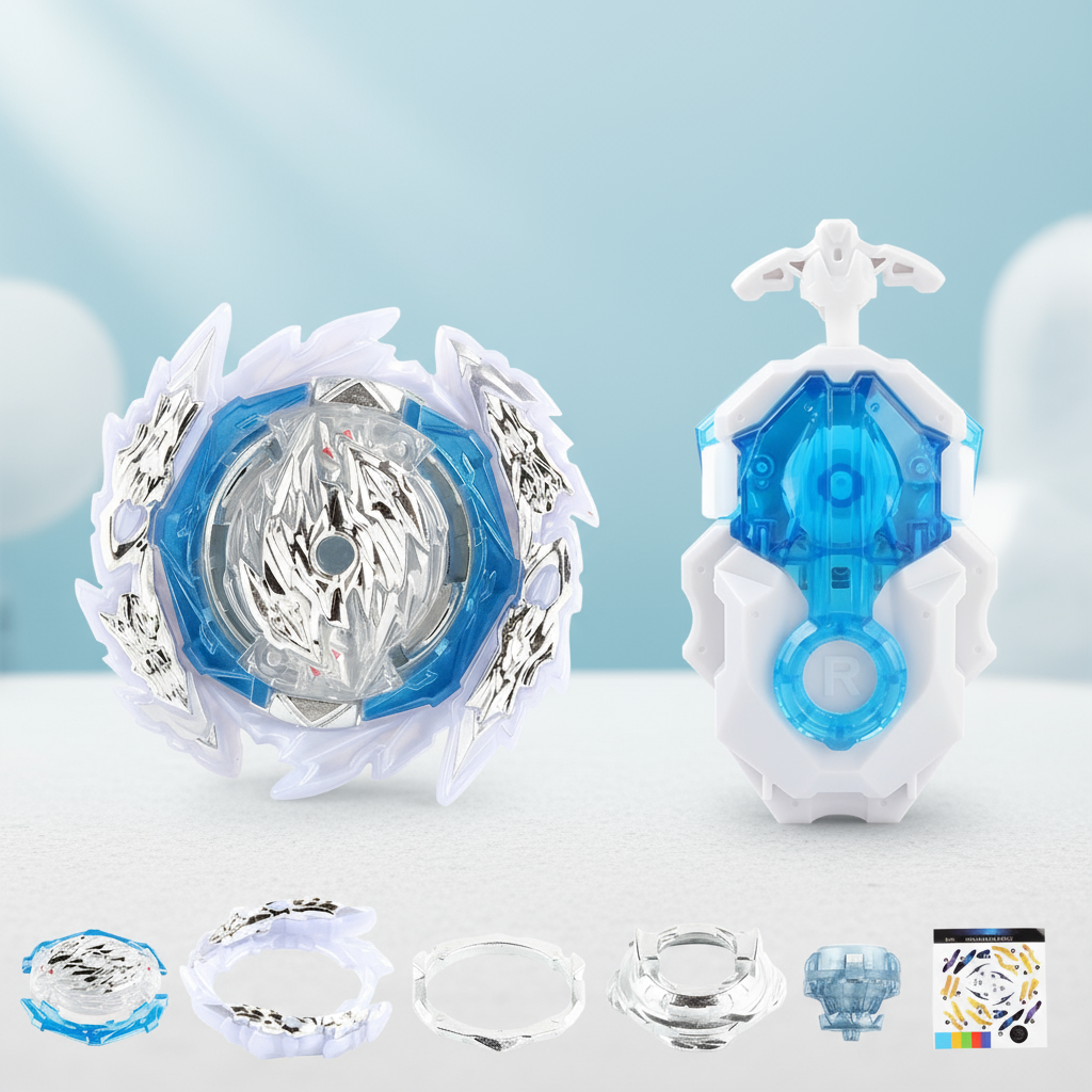 MQ Beyblade Burst B189 Single Guilty Longinus DB com Lançador B184 LR ...