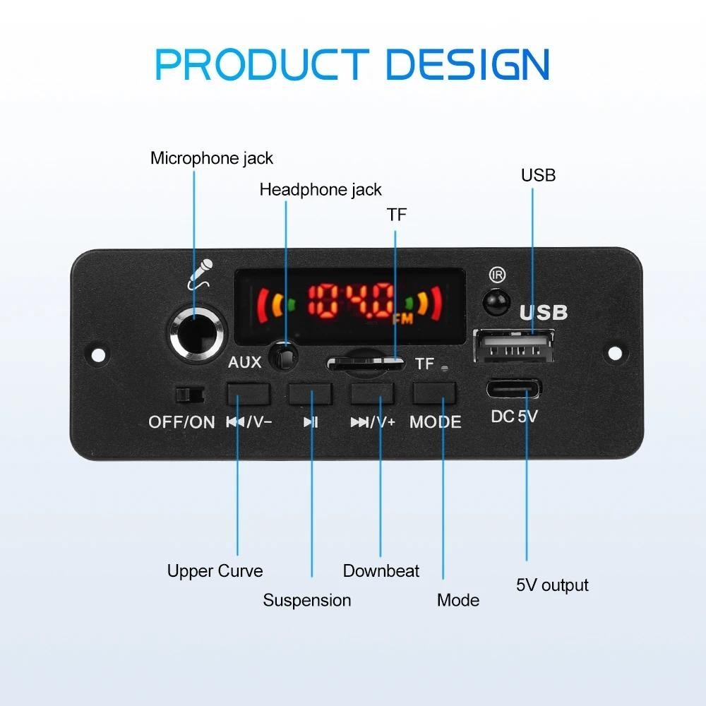 Placa Amplificadora Bluetooth para Carro 10W – Módulo de Rádio FM com ...