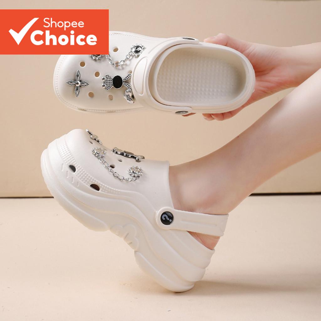 Sandálias Planas Femininas Fofas Com Fivela De Strass Crocs Todas As ...