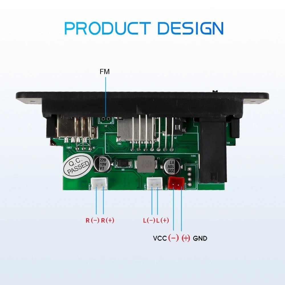 Placa Amplificadora Bluetooth para Carro 10W – Módulo de Rádio FM com ...