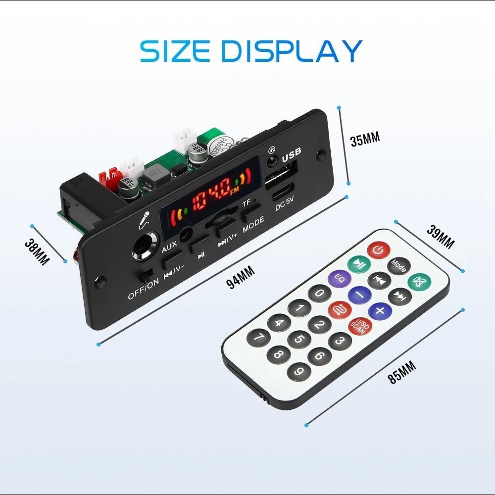 Placa Amplificadora Bluetooth para Carro 10W – Módulo de Rádio FM com ...