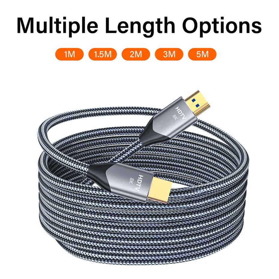 Cabo HDMI 2.1 5M Alta Velocidade 8K 60Hz 4K 120Hz HDR 48Gbps Pro ...