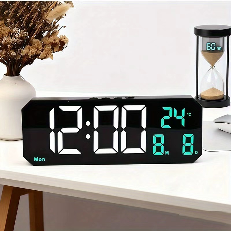 Relógio Eletrônico Multifuncional LED Simples , display digital Grande ...