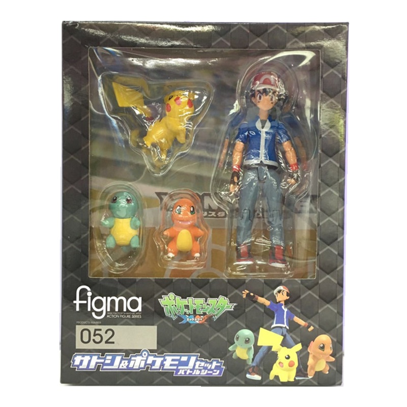 Bonecos Pokemon Figma 052 Action Figure - Pikachu, Squirtle, Charmander ...