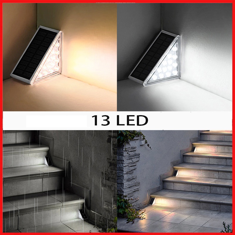 Luz Solar Para Exterior Led Escada Iluminação Lâmpada De Jardim - Faz a ...