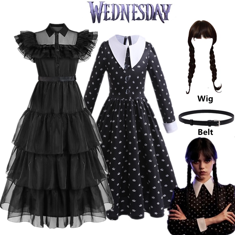 WFRV Easter Carnival Dress Movie Quarta-Feira Addams Cosplay For Girl ...
