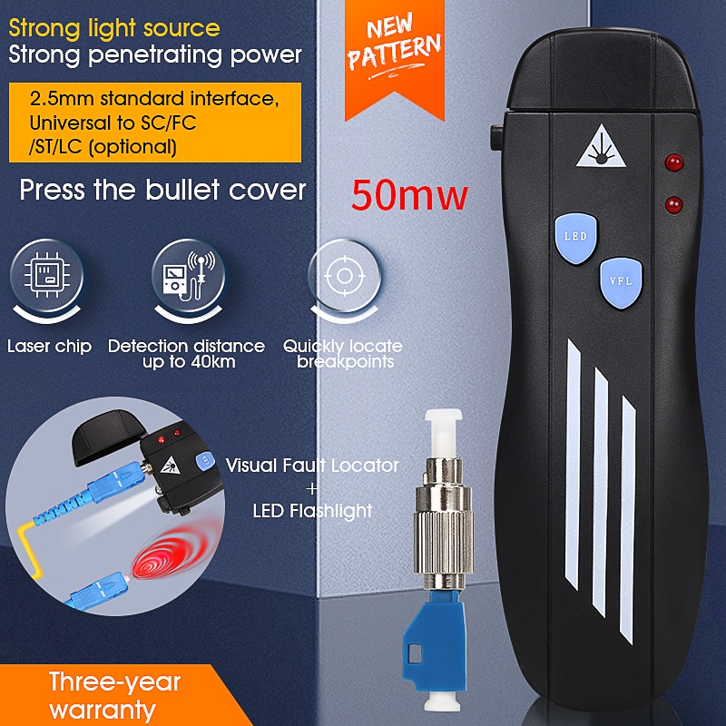 Mini Visual Fault Locator 20km VFL Optical Fiber Cable Tester Fiber ...
