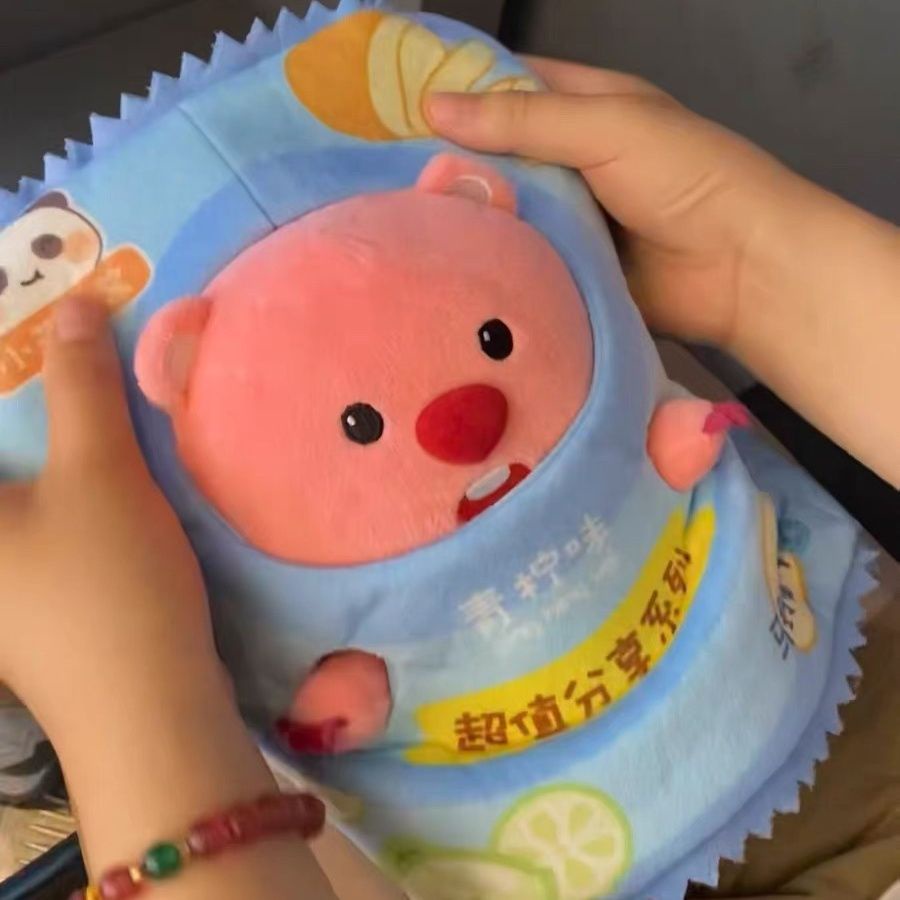 Pequeno castor travesseiro brinquedo loopy mercadoria bonito coreano ...